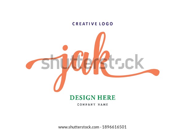 El logo con letras JAK es: vector de stock (libre de regalías ...