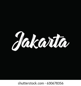 Jakarta Text Design Vector Calligraphy Typography Stock Vector (Royalty ...