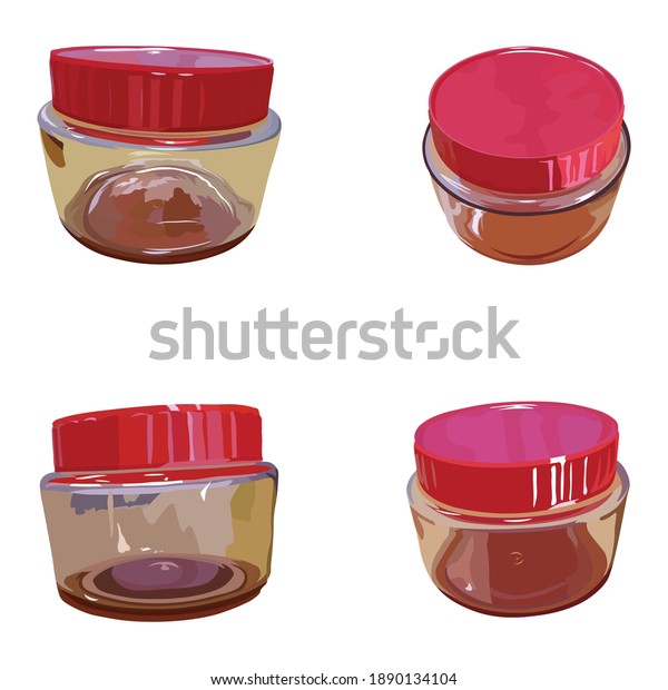 Jam Container Illustration Vector Set Taken Stock Vector (Royalty Free ...