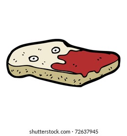 Jam Spread Toast Cartoon Stock Vector (Royalty Free) 72637945 ...