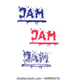 Jam Word Flowing Outside Liquid Logo Stock Vector (Royalty Free ...
