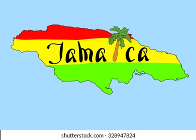 Jamaica Island Vector Illustration Stock Vector (Royalty Free ...