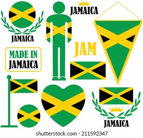 Jamaica Logo Vector Illustration Stock Vector (Royalty Free) 211592347