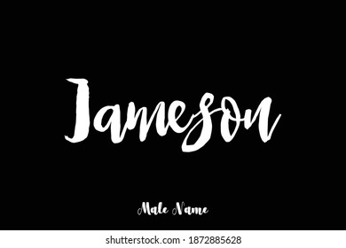 Jameson Male Name Bold Cursive Calligraphy Stock Vector (Royalty Free ...