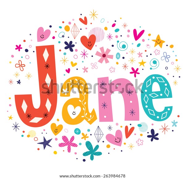 Jane Girls Name Design เวกเตอร์สต็อก (ปลอดค่าลิขสิทธิ์) 263984678