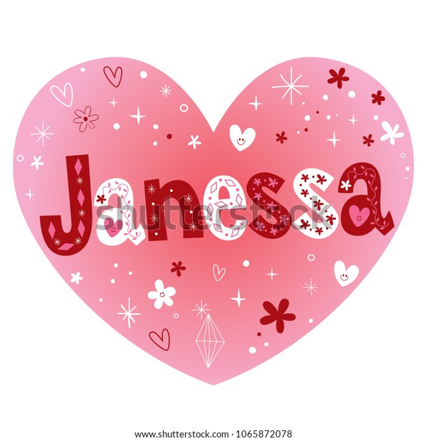 Janessa Feminine Given Name Stock Vector (Royalty Free) 1065872078 ...