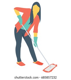 Janitor Color Vector Icon Stock Vector (Royalty Free) 685857232 ...