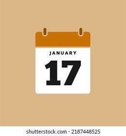 January 17st Vector Calendar Icon Stock Vector (Royalty Free ...