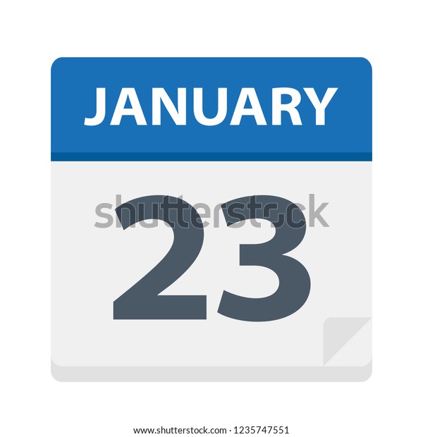 January 23 Calendar Icon Vector Illustration Stock Vector (Royalty Free ...