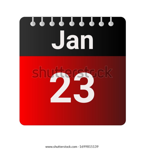 January 23 Calendar Icon Vector Illustration Stock Vector (Royalty Free ...