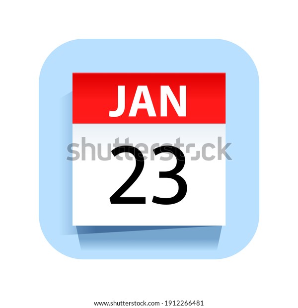 January 23 Calendar Icon Vector Illustration Stock Vector (Royalty Free ...