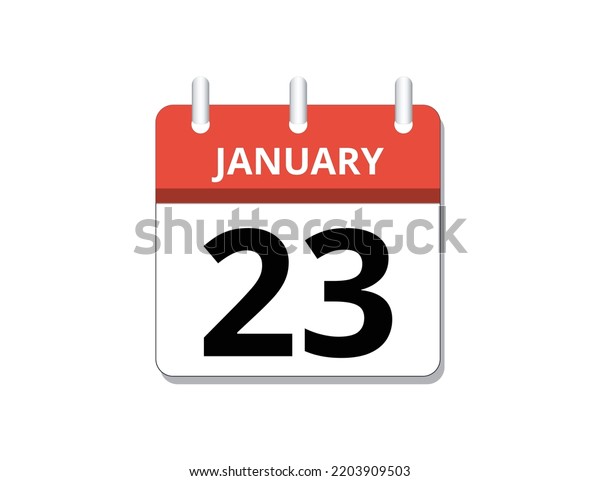 January 23rd Calendar Icon Vector Concept Stock Vector (Royalty Free ...
