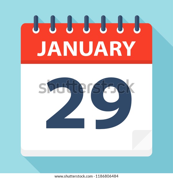 January 29 Calendar Icon Vector Illustration Stock Vector (Royalty Free ...
