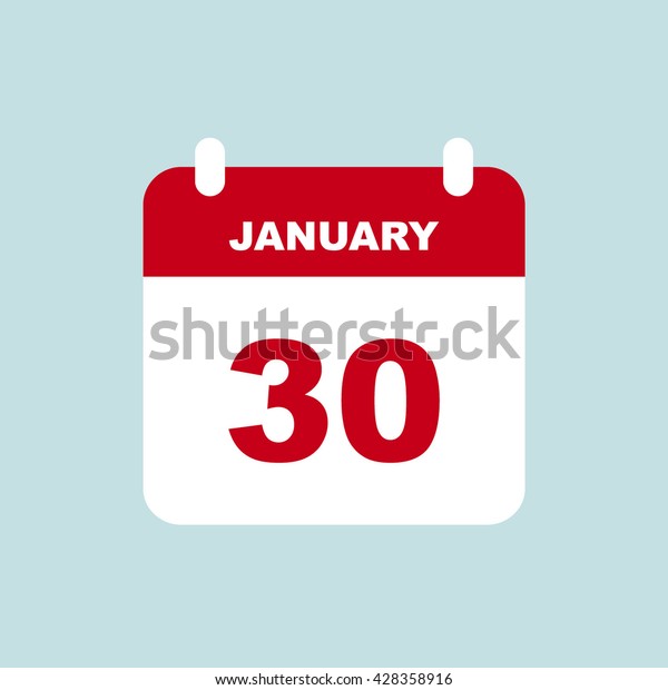 January 30 Calendar Icon Stock Vector (Royalty Free) 428358916 ...