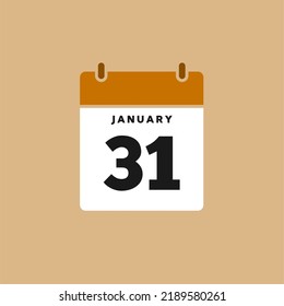 January 31st Vector Calendar Icon Stock Vector (Royalty Free ...