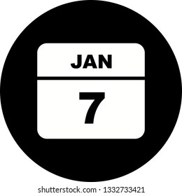 January 7th Date On Single Day Stock Vector (Royalty Free) 1332733421 ...