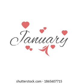 February Calendar Month Name Vector Illustration Stock Vector (Royalty ...