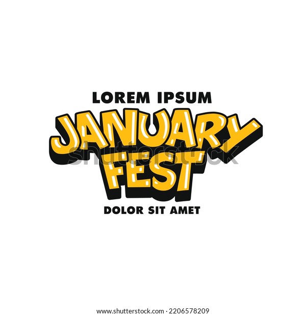 January Fest Party Banner Vector Festival Stock Vector (Royalty Free ...
