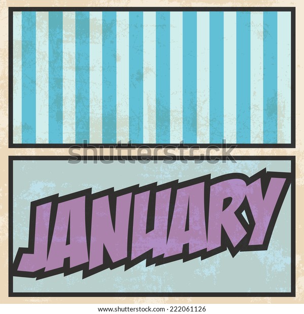January Pop Art Background Illustration Vector Stock Vector (Royalty ...