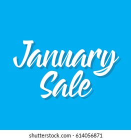 January Sale Text Design Vector Calligraphy Stock Vector (Royalty Free ...