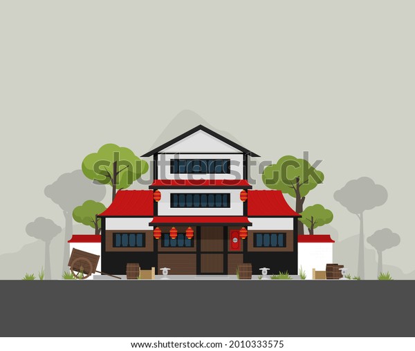 Japan Country Design Template Flat Design Stock Vector (Royalty Free ...