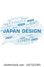 Japan Design Word Cloud Wordcloud Made Stock Vector (Royalty Free ...