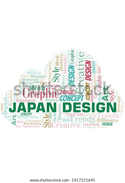 Japan Design Word Cloud Wordcloud Made Stock Vector (Royalty Free ...