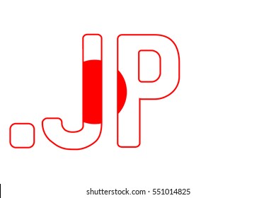 Visualization Japan Domain Name Extension Using Stock Vector (Royalty ...
