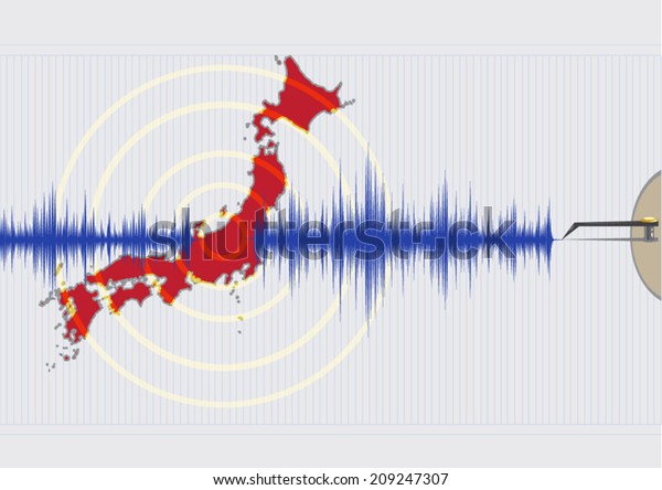 Japan Earthquake Concept Editable Vector Eps10 Stock Vector (Royalty ...
