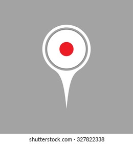Japan Flag Pins Infographic Map Design: vector de stock (libre de ...