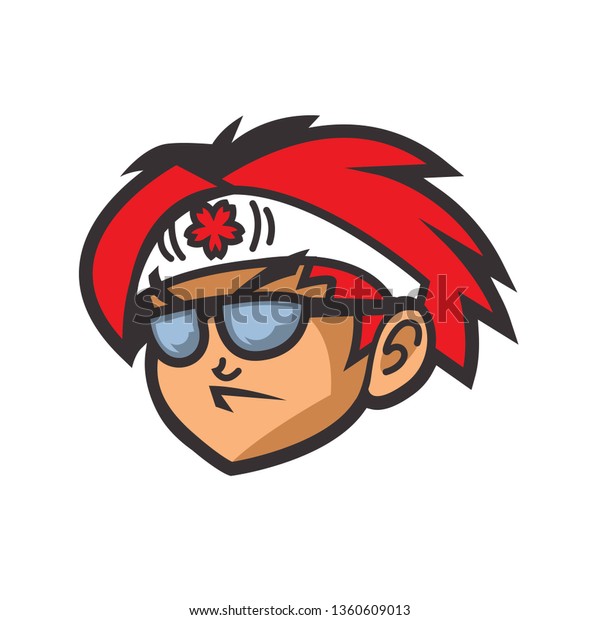 Japan Guy Mascot Logo Stock Vector (Royalty Free) 1360609013 | Shutterstock