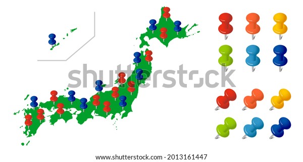 Japan Map Japan All Election Map Stock Vector (Royalty Free) 2013161447 ...