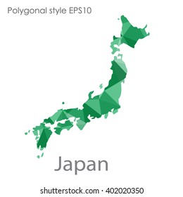 Japan Map Low Poly 스톡 벡터(로열티 프리) 720304465 | Shutterstock