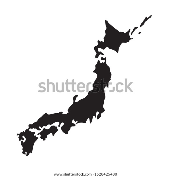 Japan Map Illustration Symbol Geography: เวกเตอร์สต็อก (ปลอดค่า ...