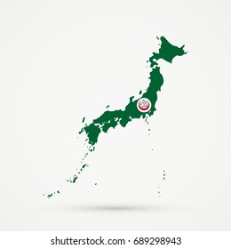 Japan Map Organisation Islamic Cooperation Oic Stock Vector (Royalty ...