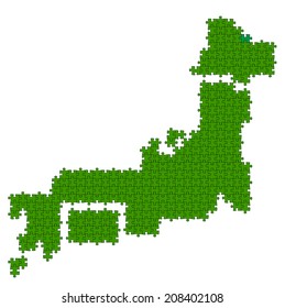 Japan Prefectures Map Stock Vector (Royalty Free) 208534792 | Shutterstock