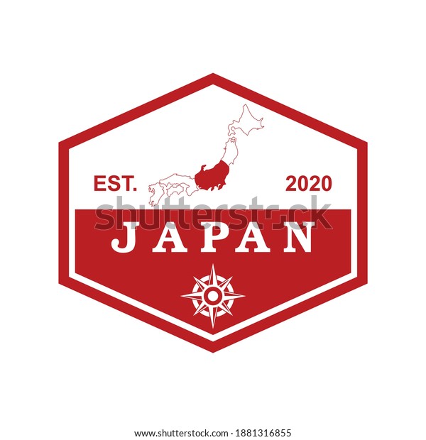 Japan Map Vector Asia Logo Stock Vector (Royalty Free) 1881316855 ...