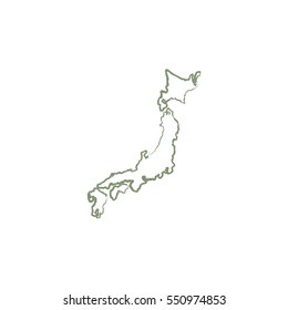 Creative Vector Japan Country Map Made: เวกเตอร์สต็อก (ปลอดค่าลิขสิทธิ์ ...