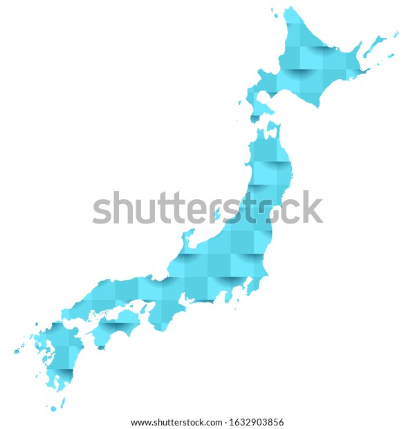 Japan Map Wallpaper Square Icon Stock Vector (Royalty Free) 1632903856 ...