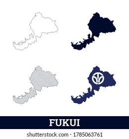 Japan State Fukui Map Flag Vector Stock Vector (Royalty Free ...