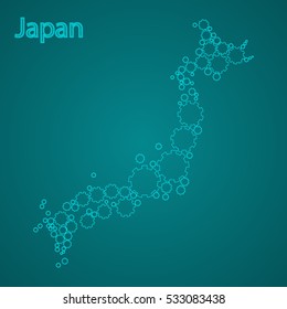 Japan Vector Map Stock Vector (Royalty Free) 533083438 | Shutterstock