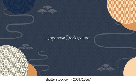 Japanese Background Design Traditional Patterns Stock Vector (Royalty ...