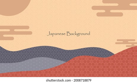 Japanese Background Design Traditional Patterns Stock Vector (Royalty ...