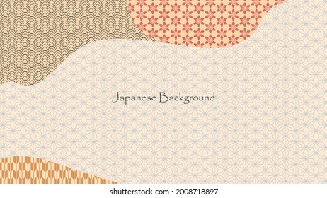 Japanese Background Design Traditional Patterns Stock Vector (Royalty ...