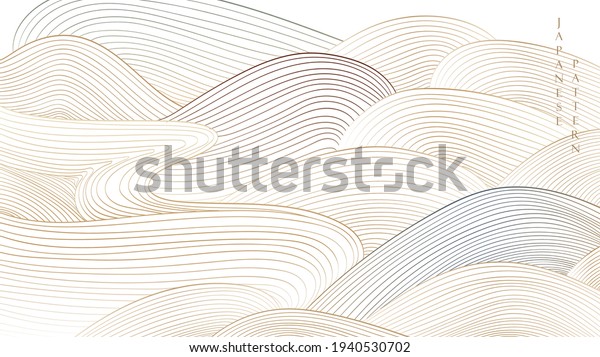 Japanese Background Line Art Pattern Vector: เวกเตอร์สต็อก (ปลอดค่า ...