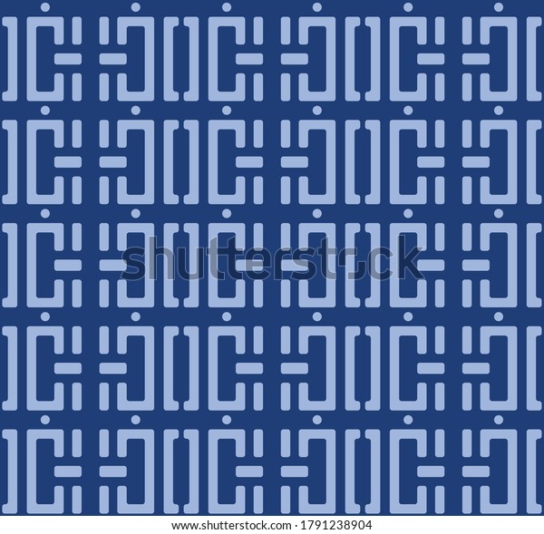 Japanese Brick Maze Vector Seamless Pattern Stock Vector (Royalty Free ...