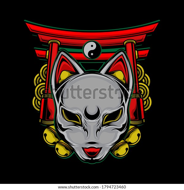Japanese Cat Logo Vector Eps 10: vetor stock (livre de direitos ...