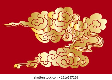 Vector de nubes japonesas para el: vector de stock (libre de regalías ...