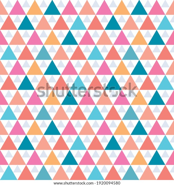 Japanese Colorful Triangle Vector Seamless Pattern Stock Vector ...