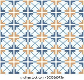 Japanese Cross Shape Mosaic Vector Seamless Stock Vector (Royalty Free ...